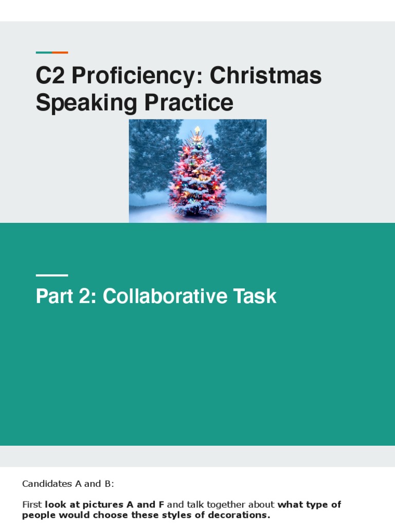 c2 Proficiency - Christmas Speaking Practice | PDF