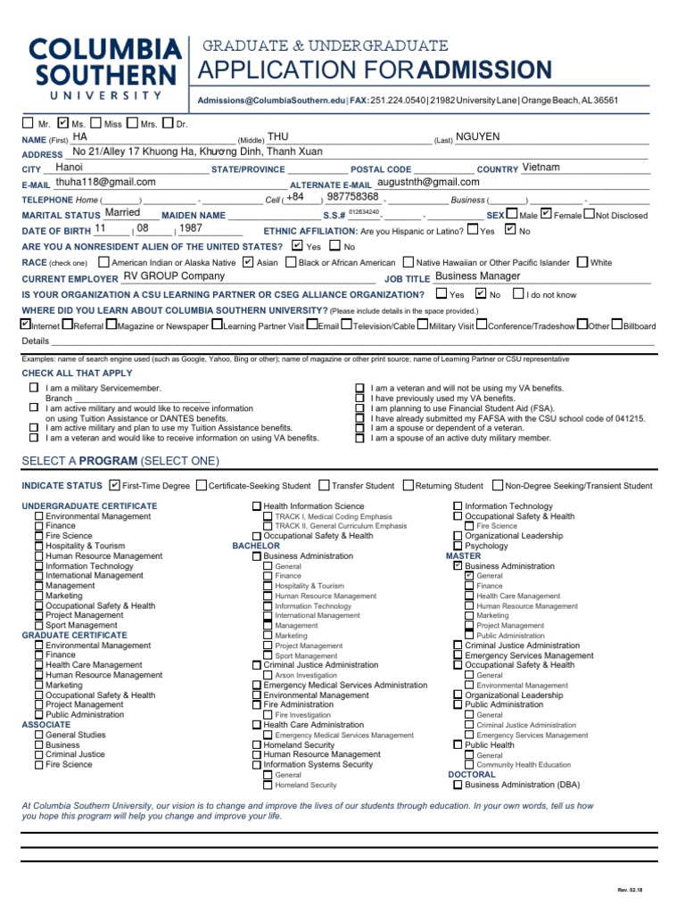 CSU Application | Download Free PDF | Race And Ethnicity In The United ...