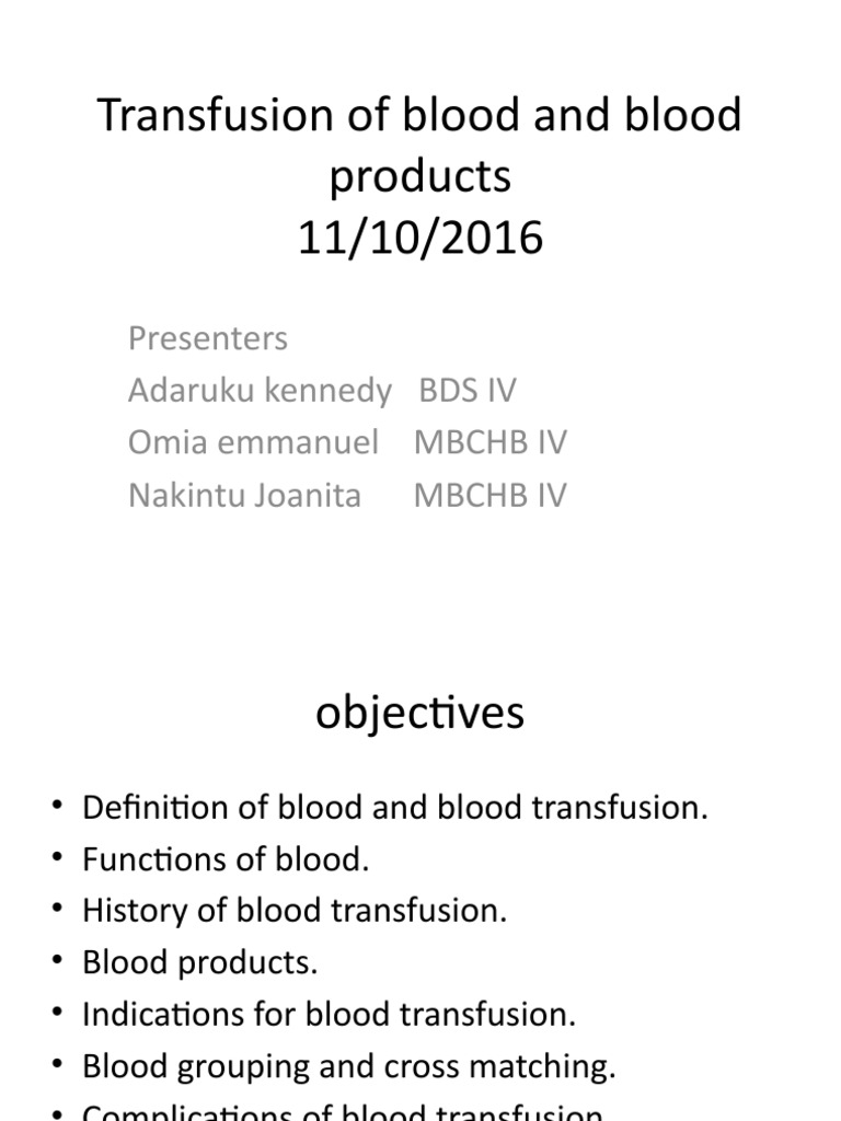 2-Transfusion of Blood and Blood Products | PDF | Blood Type | Blood ...