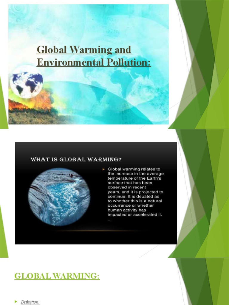 Global Warming and Environmental Pollution | PDF | Climate Change | Air ...