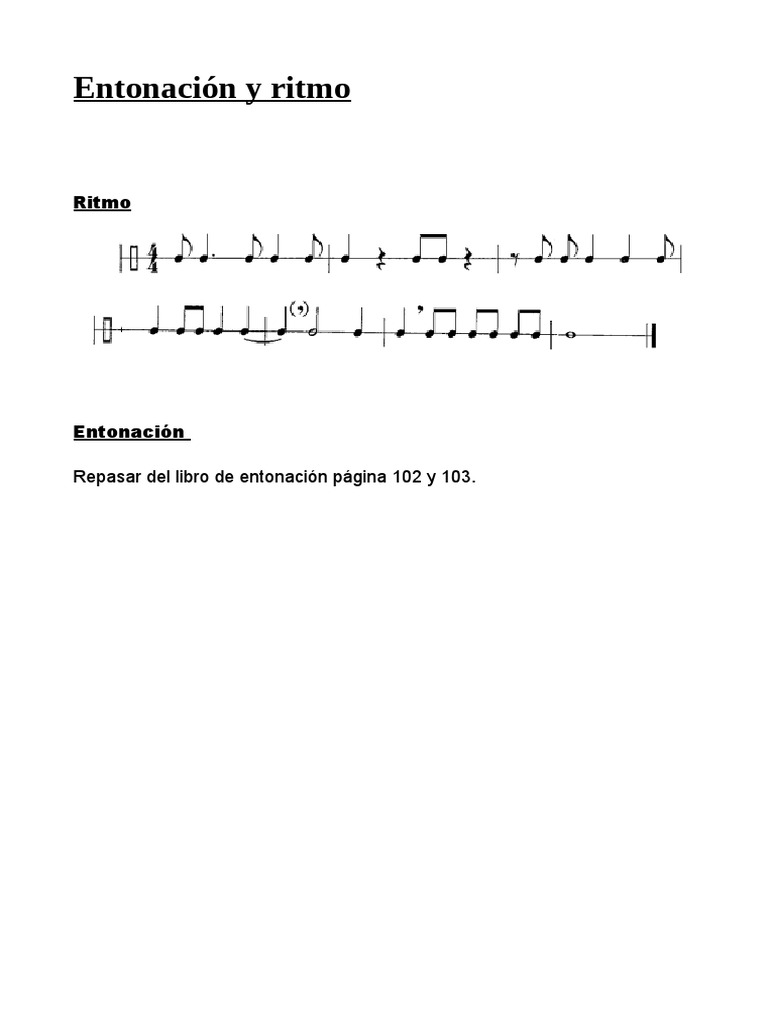 Entonacion y Ritmo | PDF