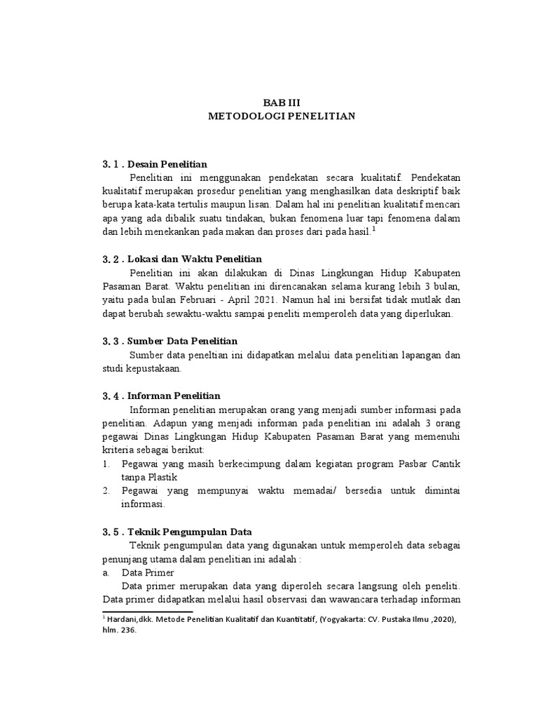 BAB 3 Metodologi Penelitian | PDF