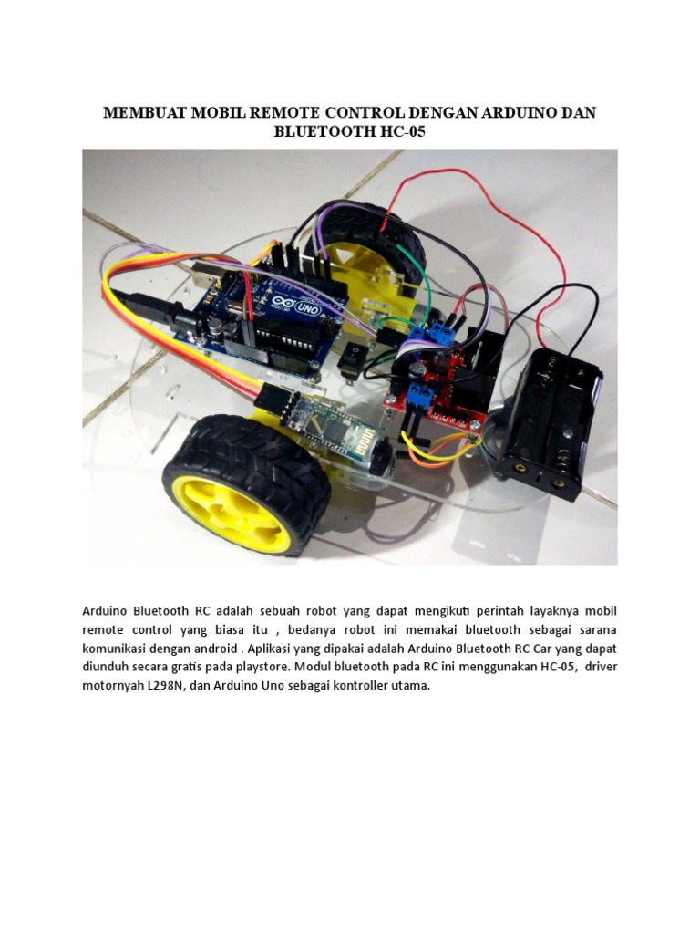 Membuat Mobil Remote Control Dengan Arduino Dan Bluetooth HC | PDF