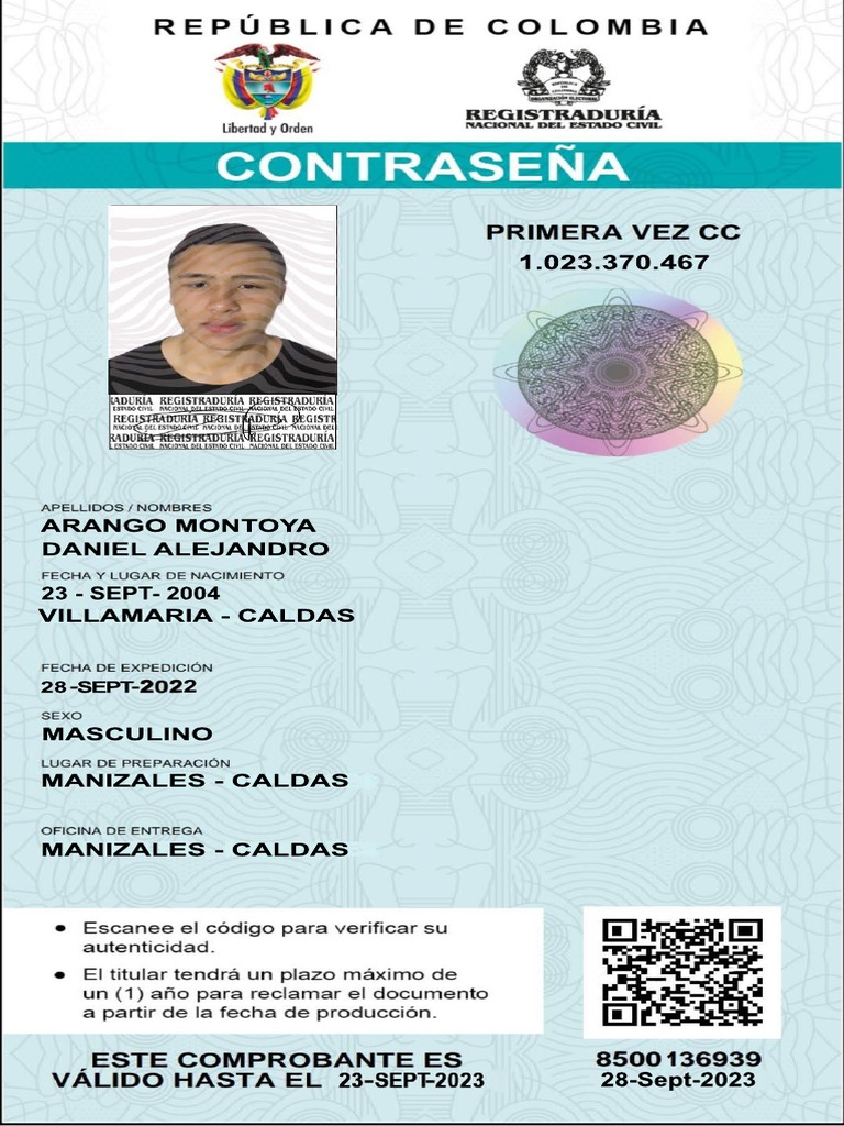 Comprobante de Documento en Trámite 1.023.370.467 | PDF