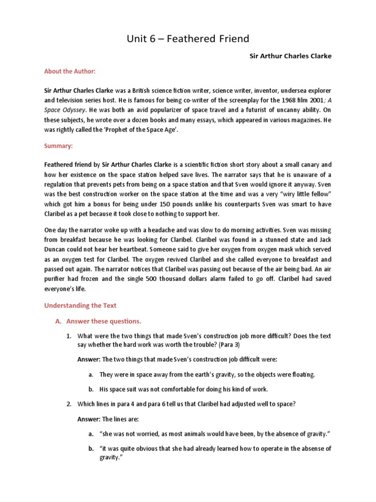 Unit 6 - Feathered Friend | PDF | Space