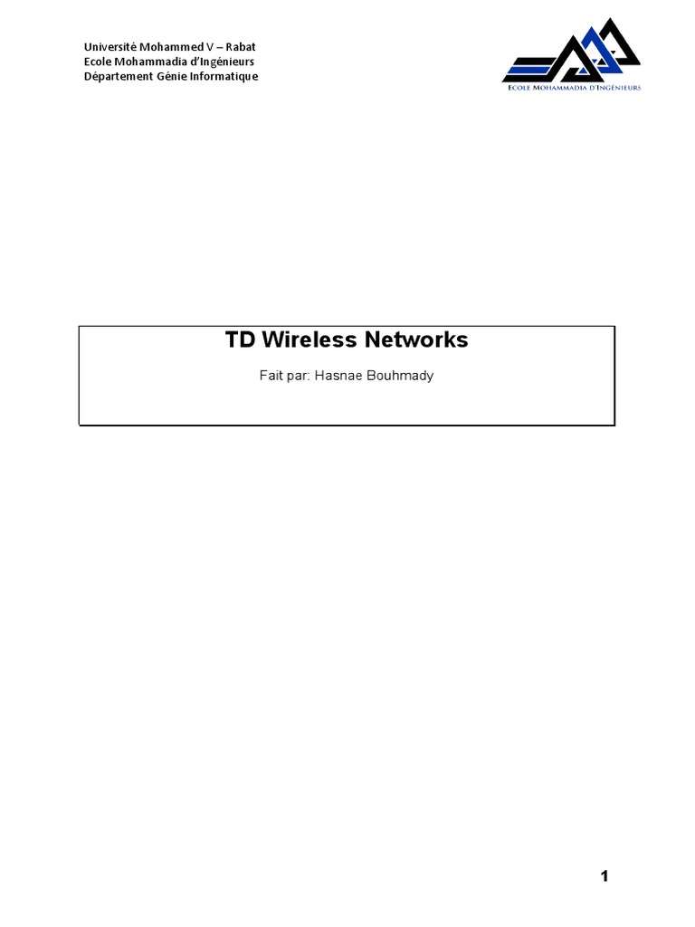 Devoir Bouhmady Hasnae | PDF | Radio-identification | Wi-Fi