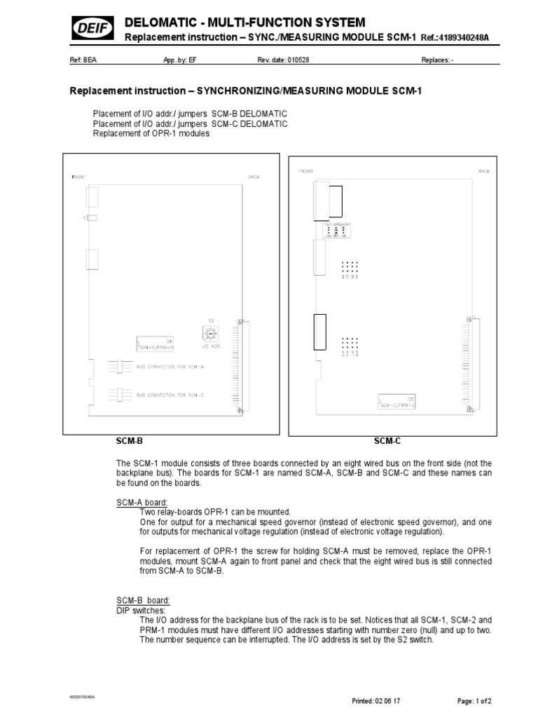 Delomatic 3 Replacement Instruction SCM 1 4189340248 | PDF | Electrical ...