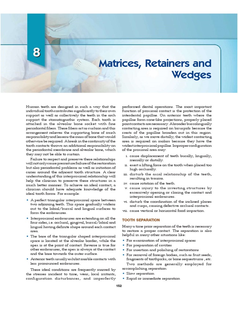 Matrix and Isolation 8-9 | Download Free PDF | Periodontology | Tooth