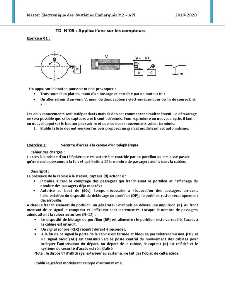 TD6 Comptage | PDF | Interrupteur
