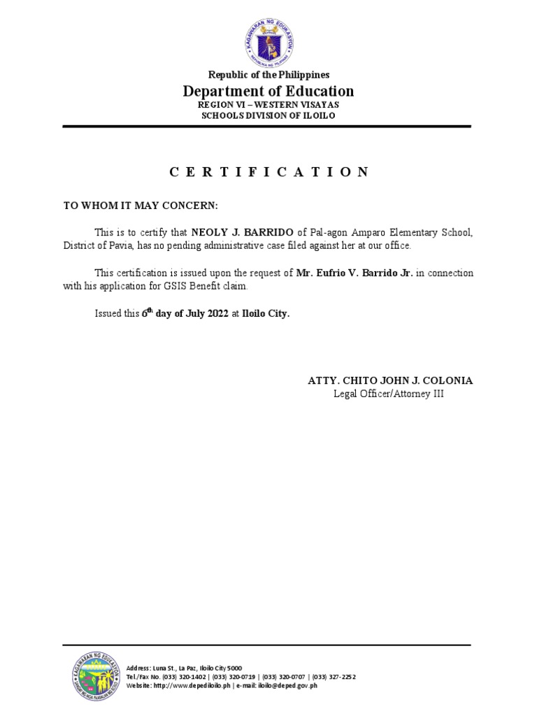 Retirement Certifications Template | PDF | Government