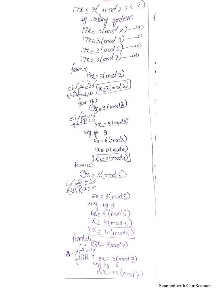 17x 3 (Mod 2.3.5 7) | PDF