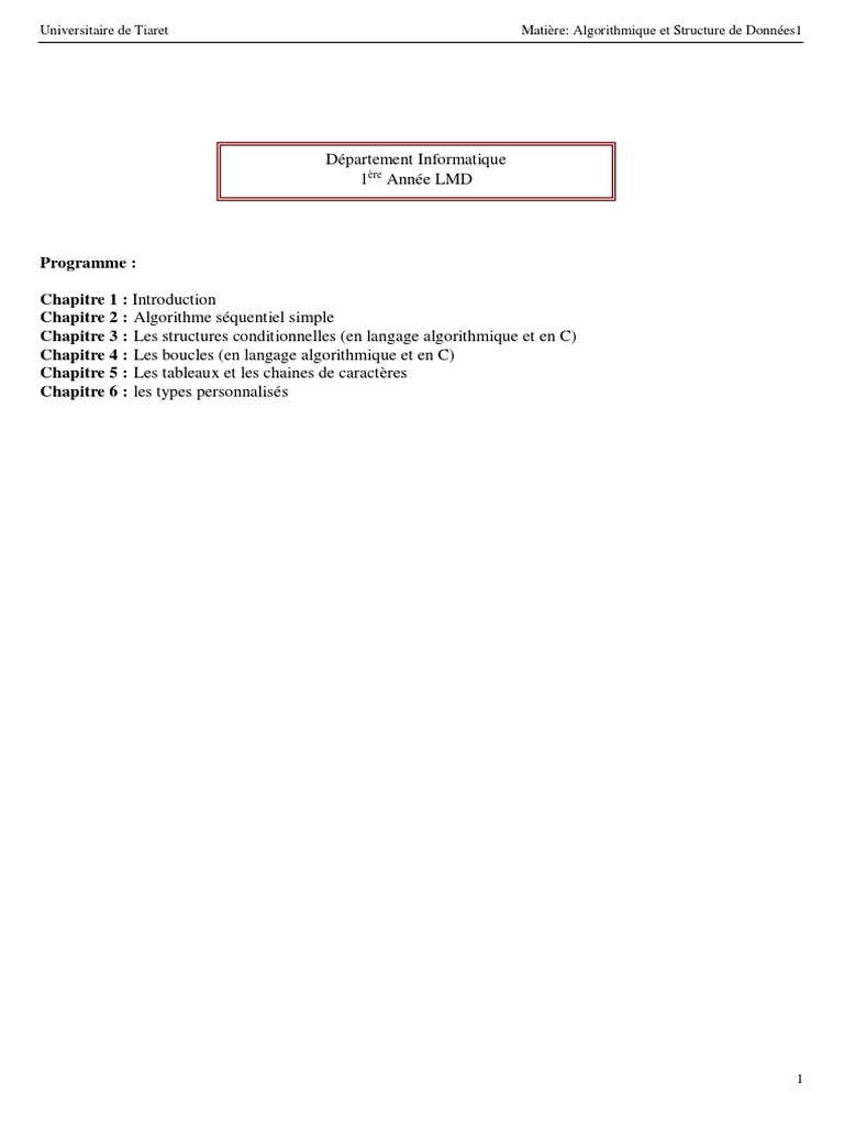 ASDD1 | PDF | Langage de programmation | Programmation informatique