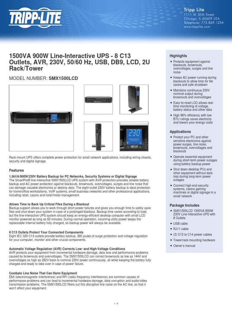 SMX 1500 LCD | PDF | Mains Electricity | Electromagnetic Interference