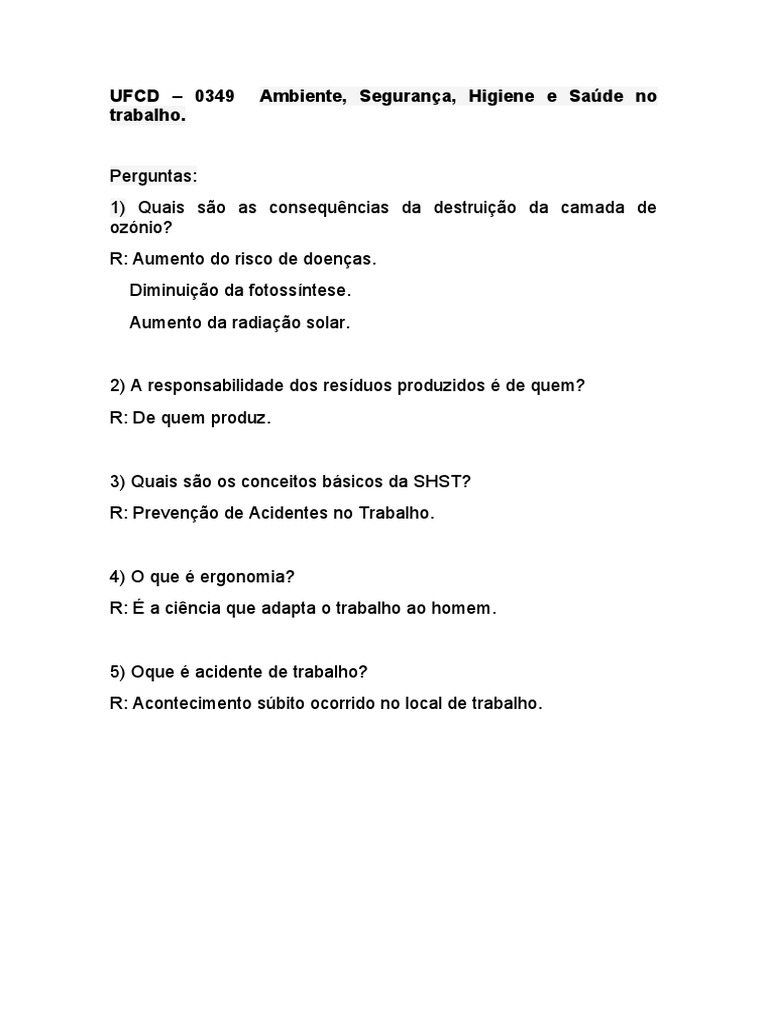 UFCD - 0349 - Perguntas | PDF