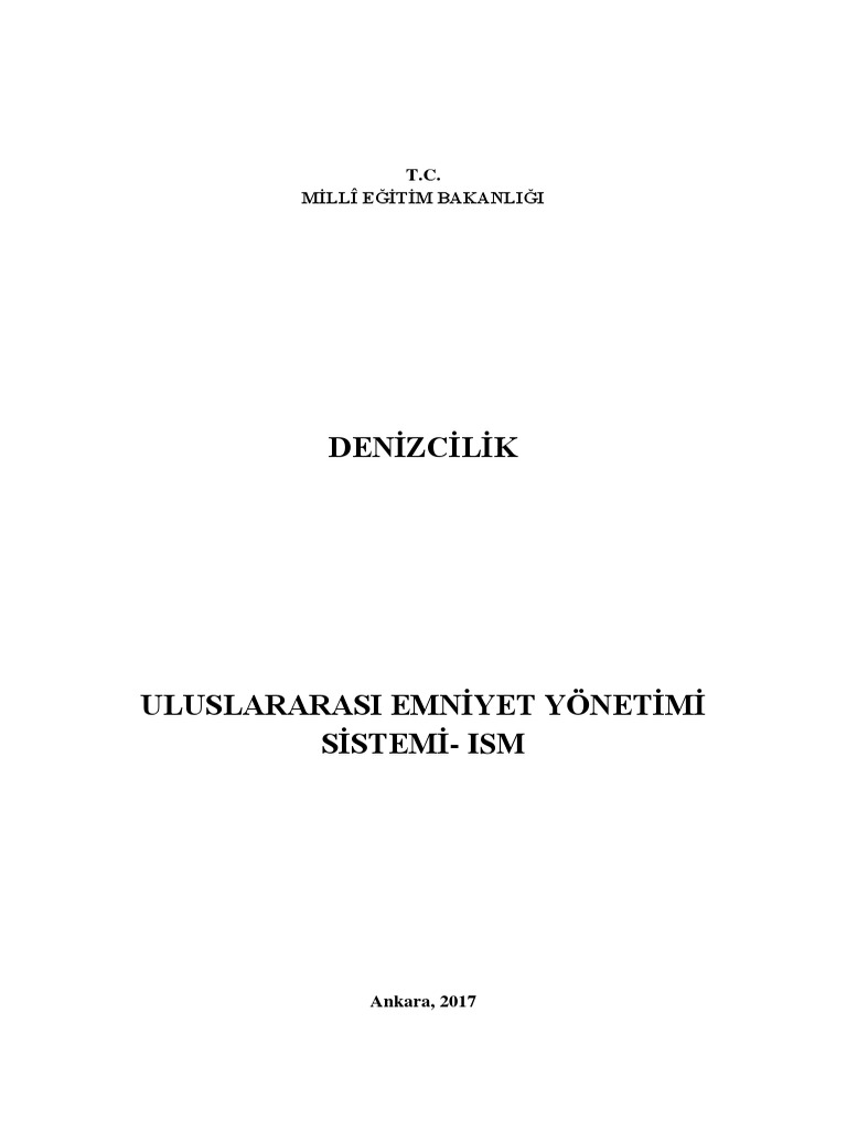 Uluslararası Emniyet Yönetimi Sistemi - ISM | PDF
