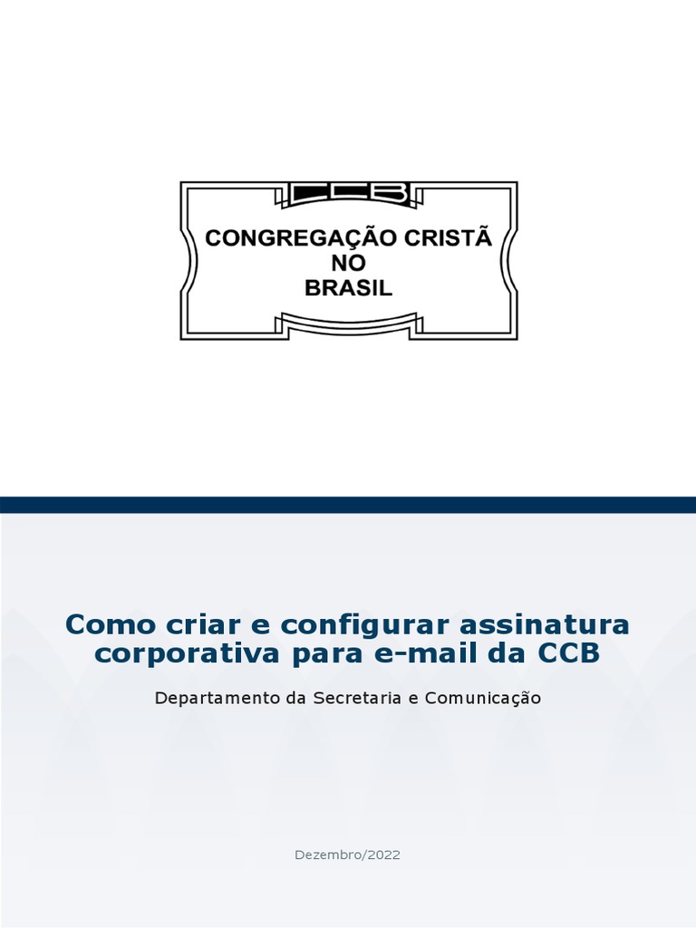 Configuração de Assinatura CCB Email | PDF | Informação | Comunicação