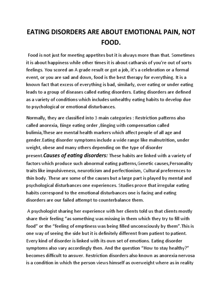 Eating Disorders | PDF | Eating Disorder | Binge Eating Disorder