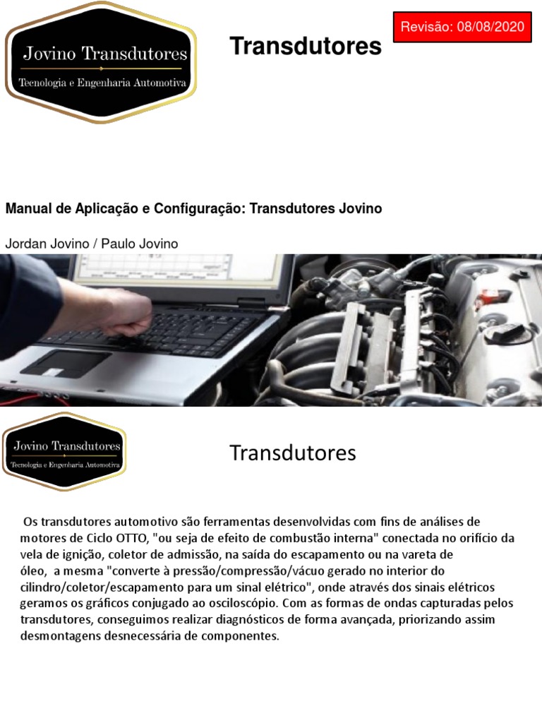 Transdutores automotivos: aplicação e configuração | PDF | Motor de ...