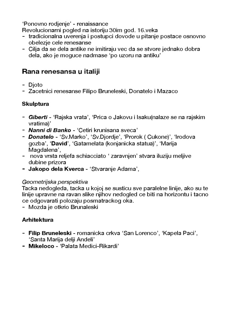 Rana Renesansa | PDF