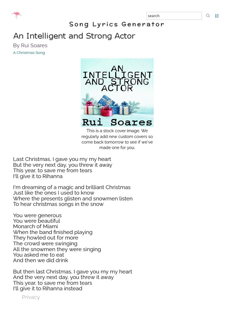 Intelligent Christmas Song Lyrics Generator | PDF | Music Industry