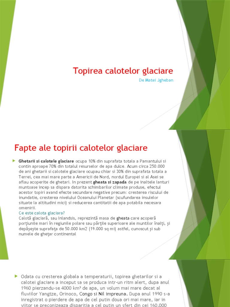 Topirea Calotelor Glaciare | PDF