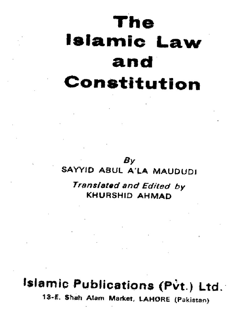 English The Islamic Law and Constitution Maududi | PDF | Prophets And ...