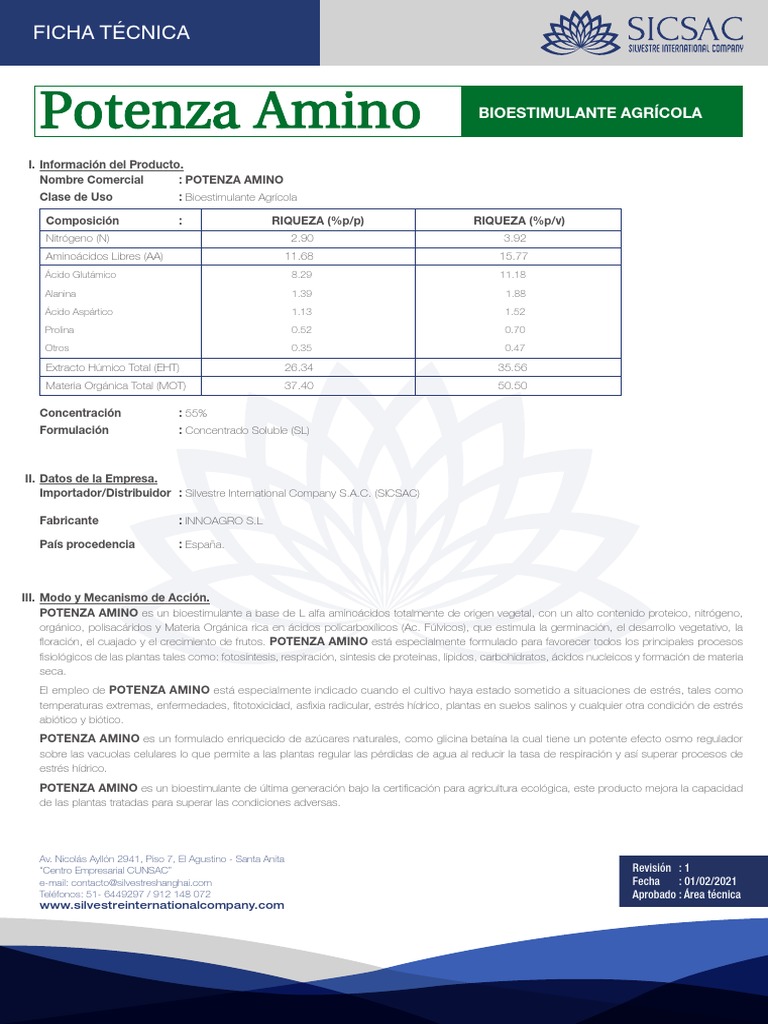 FT POTENZA AMINO - Compressed | PDF | Agua | Proteínas
