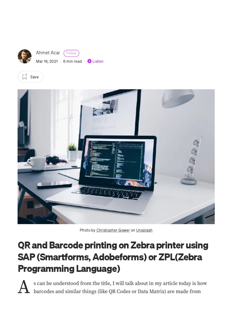 QR and Barcode Printing On Zebra Printer Using SAP (Smartforms, Adobeforms) or ZPL (Zebra ...