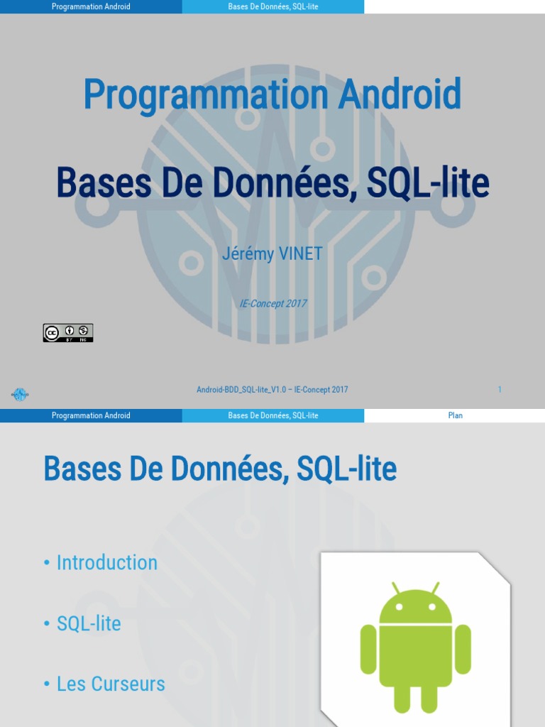 Android Sqlite | PDF | Bases de données | Programmation informatique