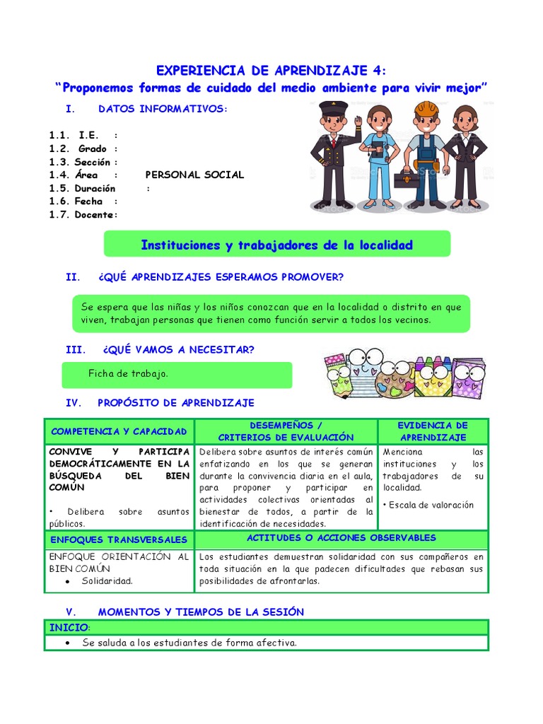 Sesión PS. Instituciones y Trabajadores de La Comunidad | PDF ...