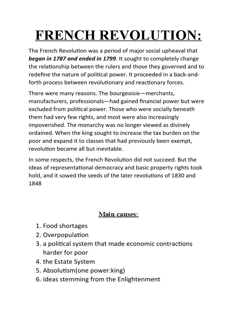 French Revolution | PDF | Reign Of Terror | French Revolution