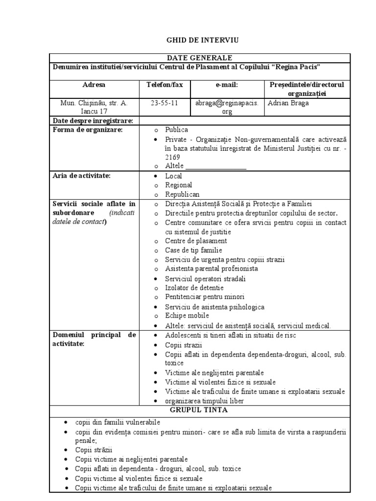 Ghid de Interviu. | PDF