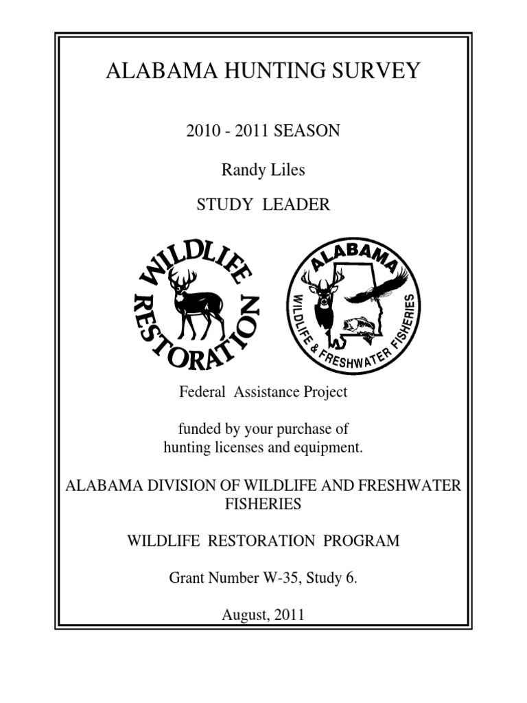 2010-2011 Alabama Hunting Survey Report | Download Free PDF | Standard ...