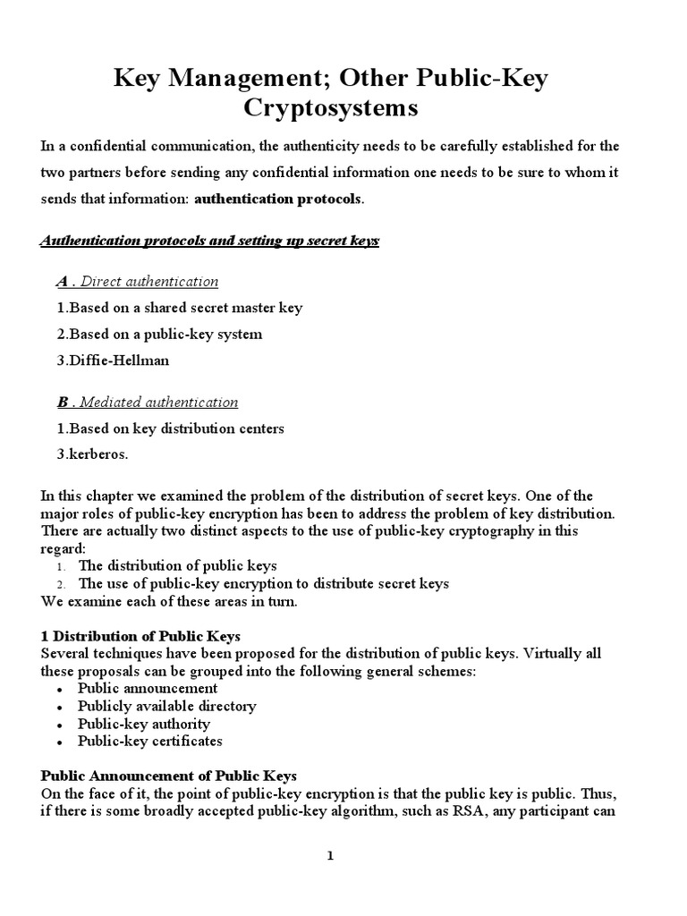 Lecture 5 | PDF | Public Key Cryptography | Key (Cryptography) Lecture 5 | PDF | Public Key Cryptography | Key (Cryptography)