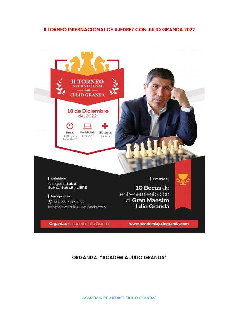 Torneo Ajedrez Con JULIO GRANDA | PDF | Ajedrez | Perú