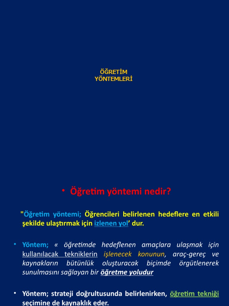 3 Ogretim Yontemleri | PDF