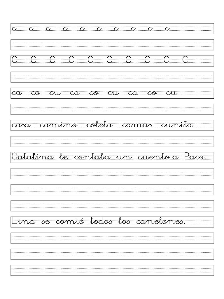 CALIGRAFIA LETRA C - Page-0001 | PDF