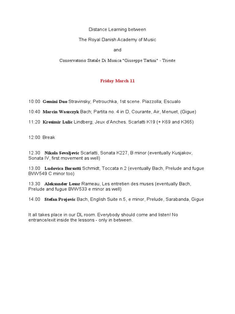 Distance Learning Trieste 113 | PDF