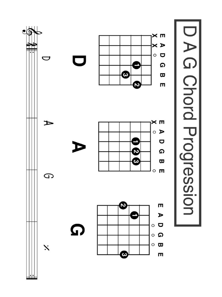 D A G Chord Progression Basic Chords | PDF