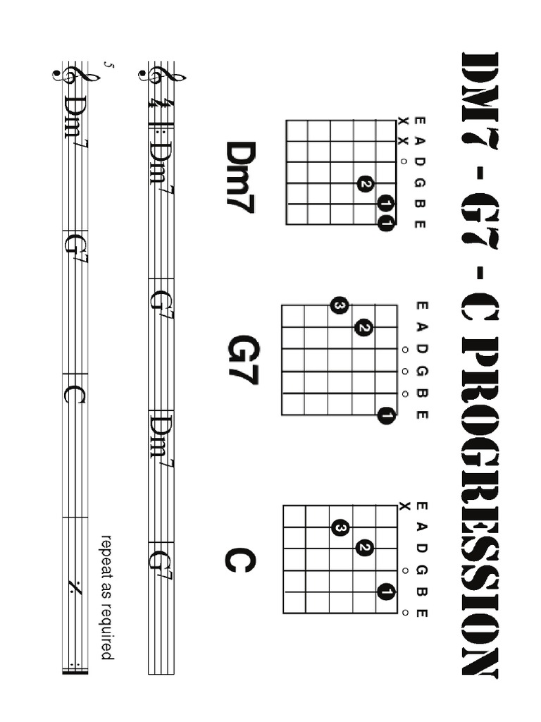 Dm7 G7 C Progression | PDF