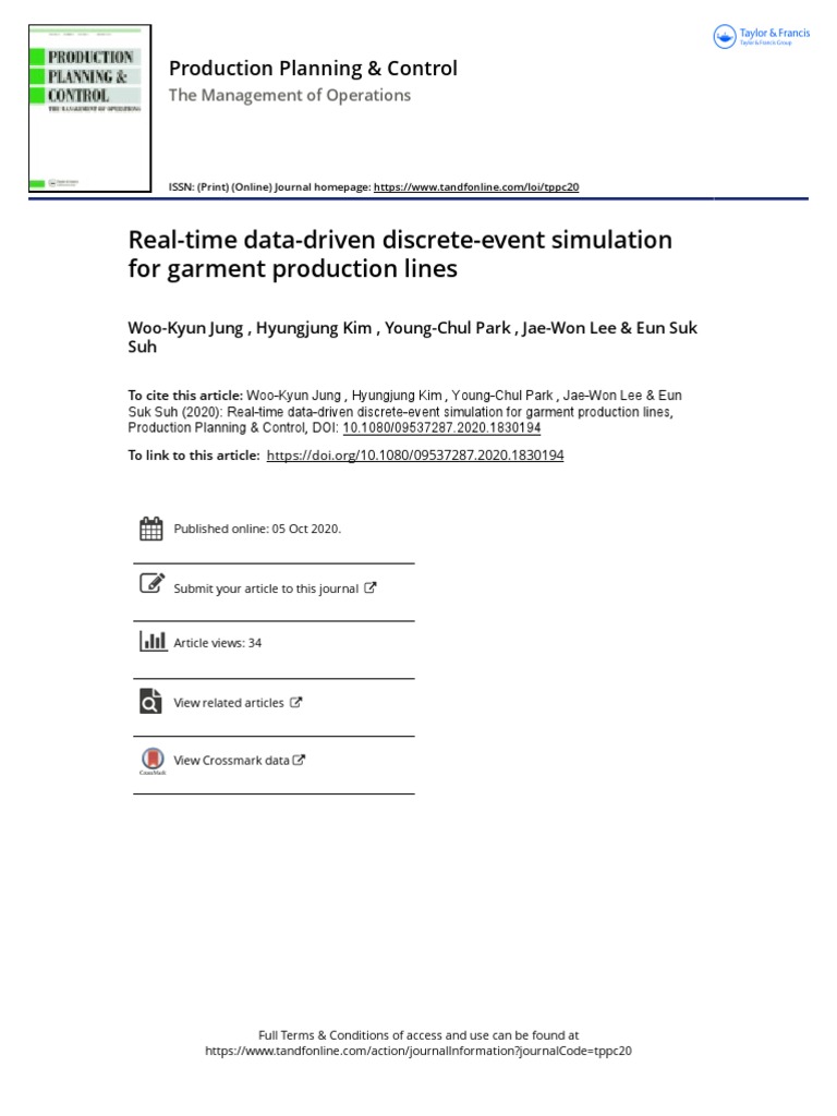 Real-Time Data-Driven Discrete-Event Simulation | PDF | Simulation ...