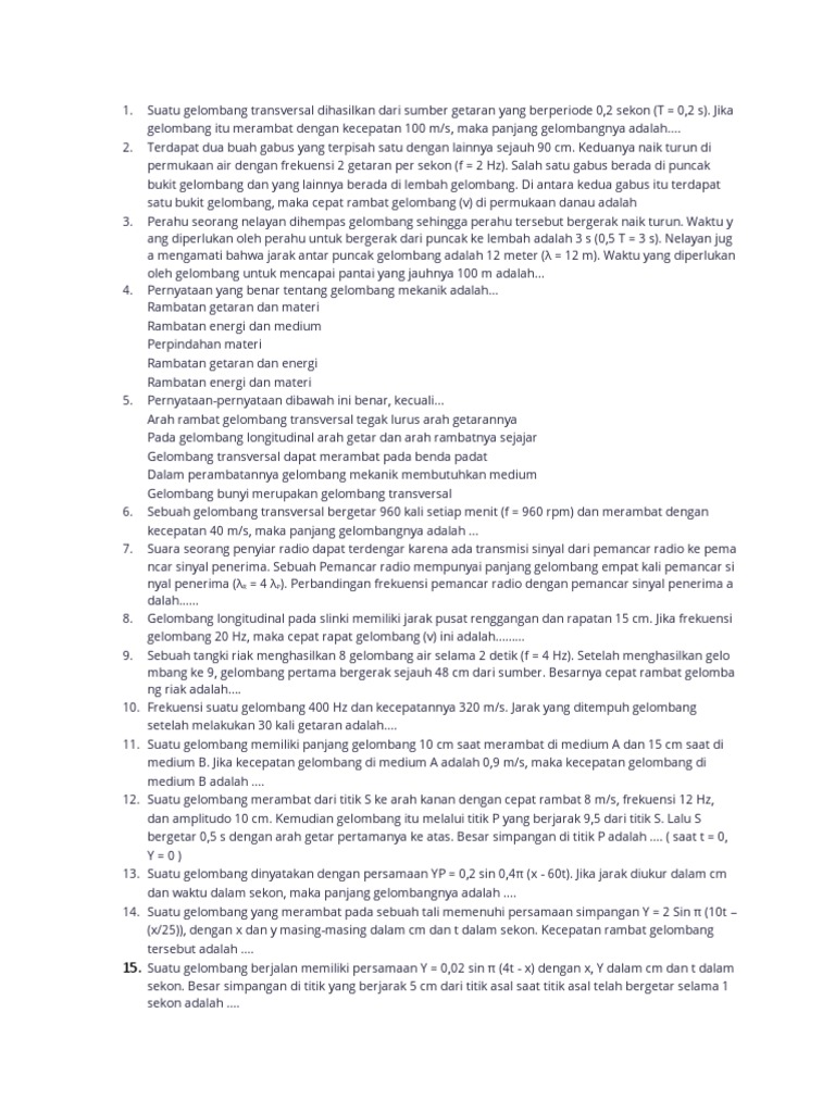 Latihan Soal PAT | PDF