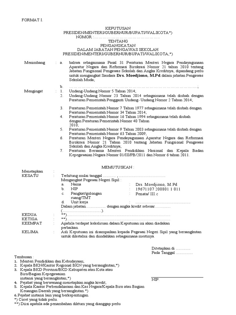 Format Dupak Pengawas | PDF Format Dupak Pengawas | PDF