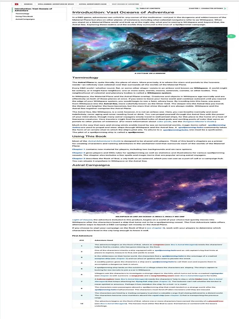 Dampd 50 Astral Adventurers Guide Spelljammer Adventures in Space Sources | PDF | Elf (Dungeons ...