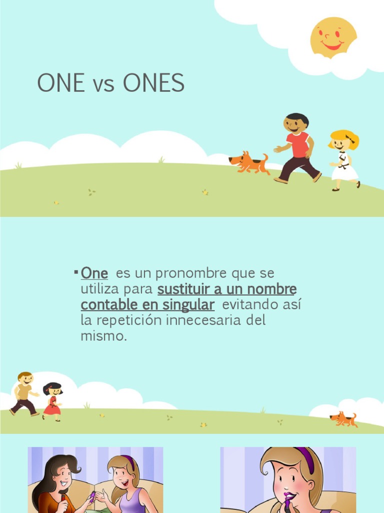 Uso de One y Ones en Inglés | PDF | Artes del Lenguaje y Comunicación
