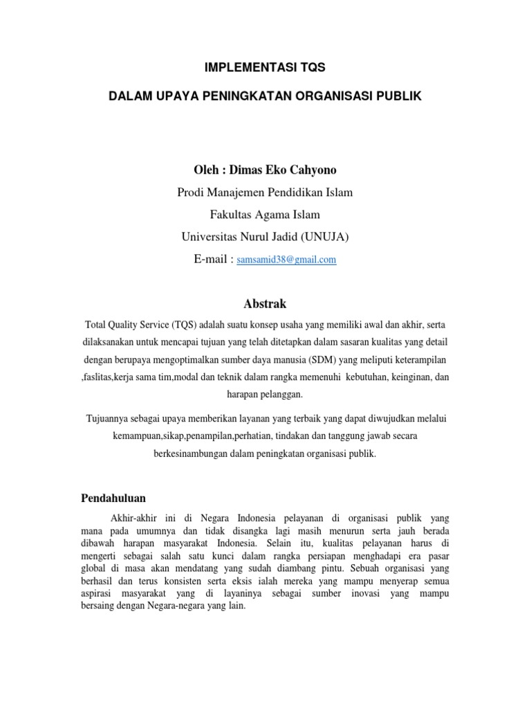 Total Quality Service | PDF