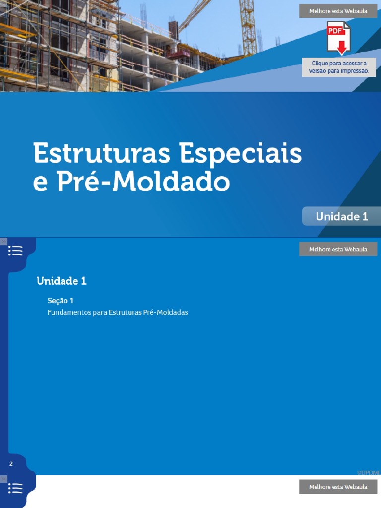 Estruturas Especiais Premoldado U1a | PDF