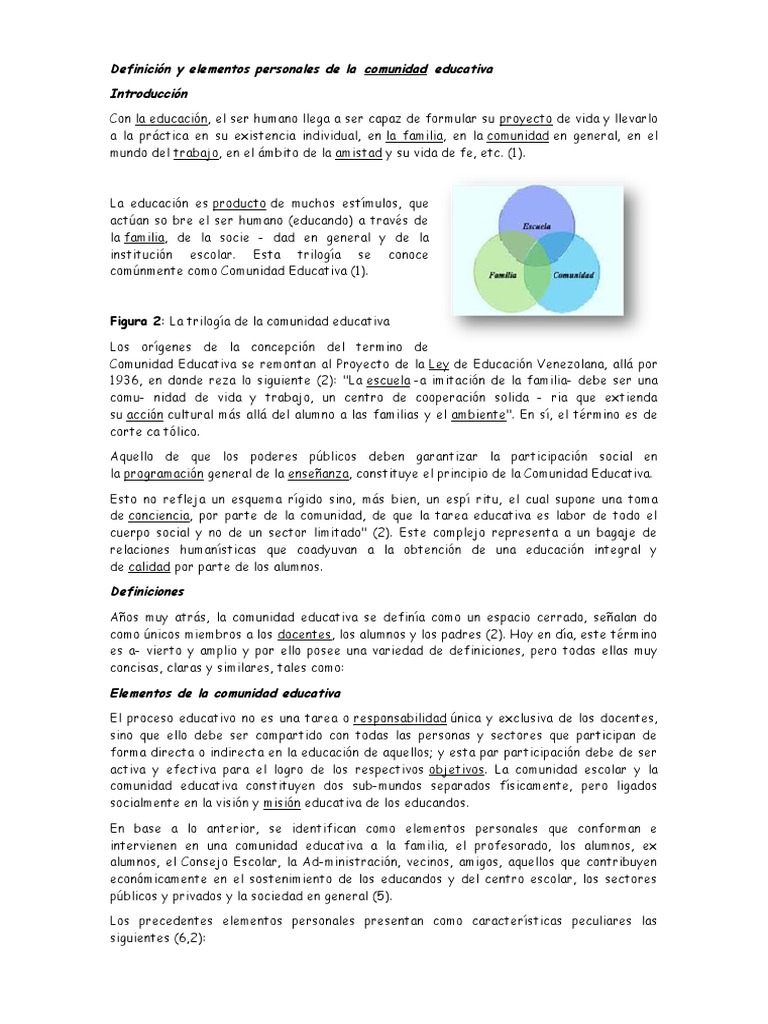 Definición y Elementos Personales de La | PDF | Maestros | Familia