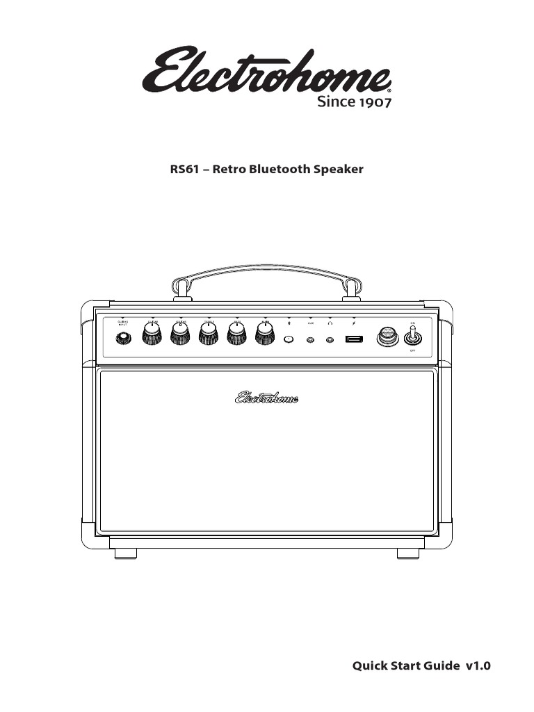 Electrohome RS61 Quick Start Guide | PDF | Ac Power Plugs And Sockets | Electromagnetic Interference