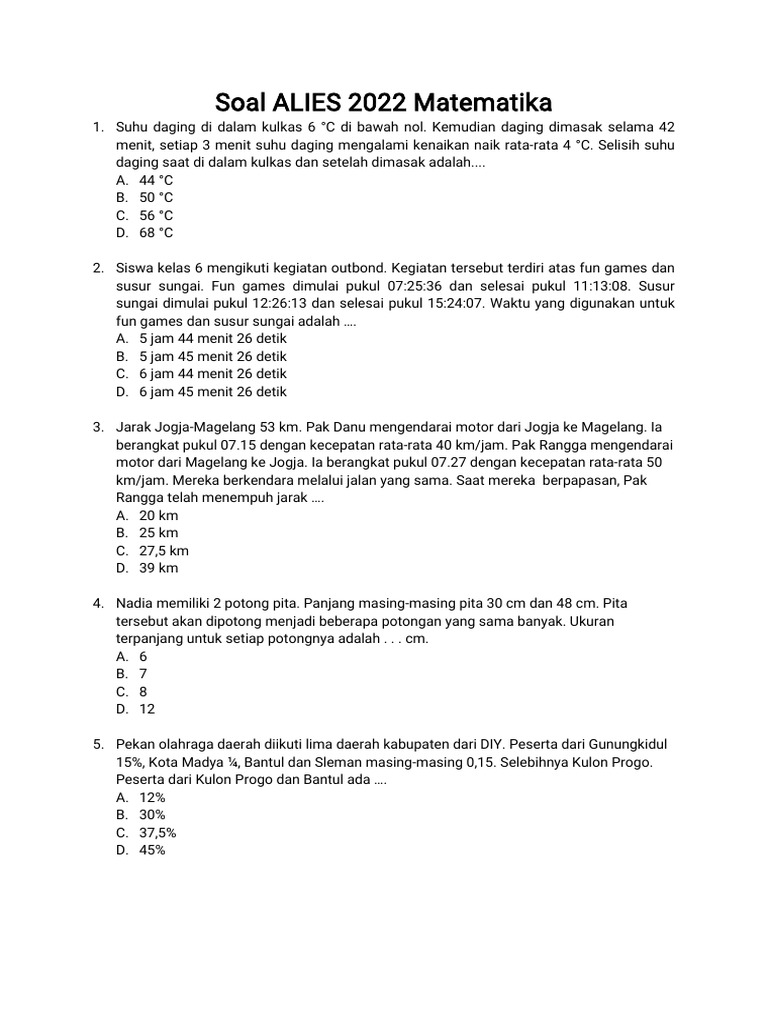 Soal Olim MTK-1 | PDF